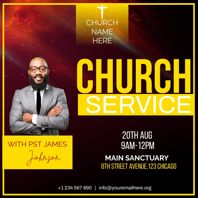 Copy of church service | PosterMyWall