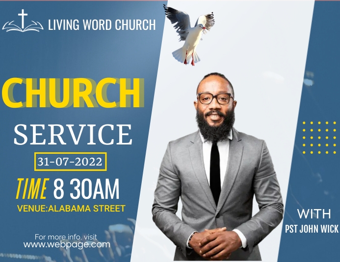 Church Service Template | PosterMyWall