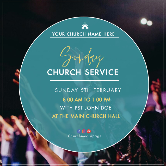 Church Service Template | PosterMyWall