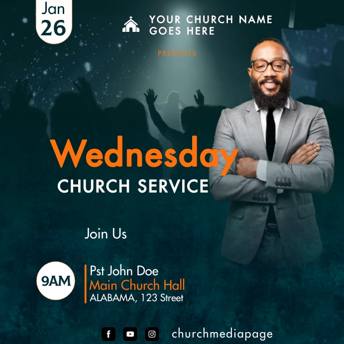Church Service Template | PosterMyWall