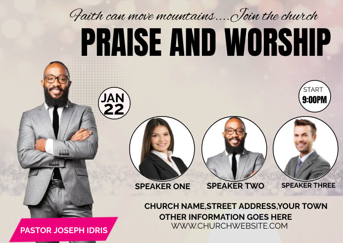 CHURCH SERVICE Template | PosterMyWall