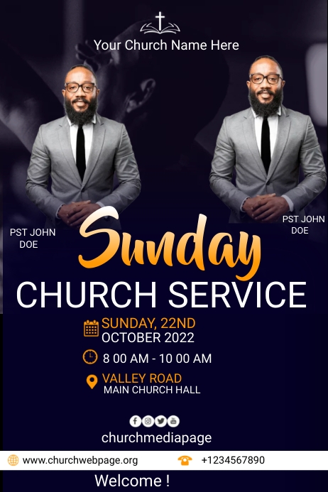 Church Service Template | PosterMyWall