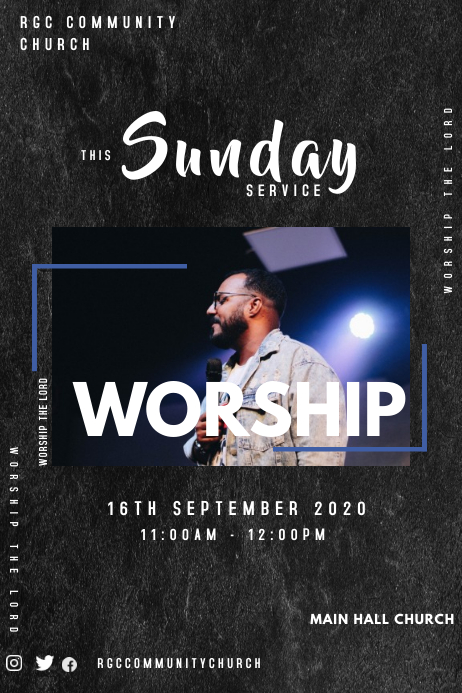 CHURCH SERVICE Template | PosterMyWall