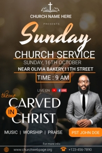 Church Sunday Service Poster Template | PosterMyWall
