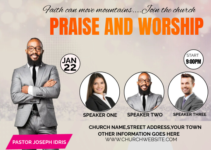 Plantilla de CHURCH SERVICE | PosterMyWall