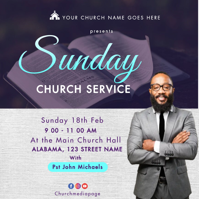 Church Service Template | PosterMyWall