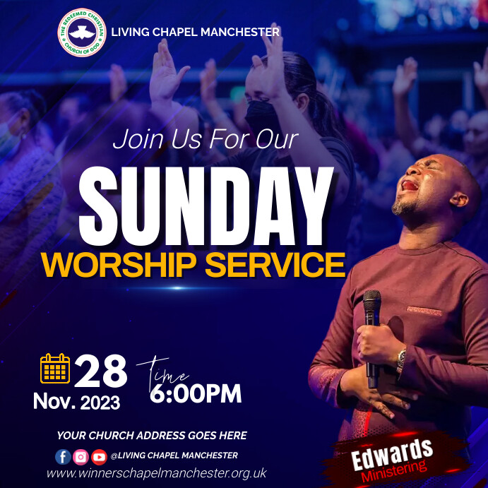 Copy of church service | PosterMyWall