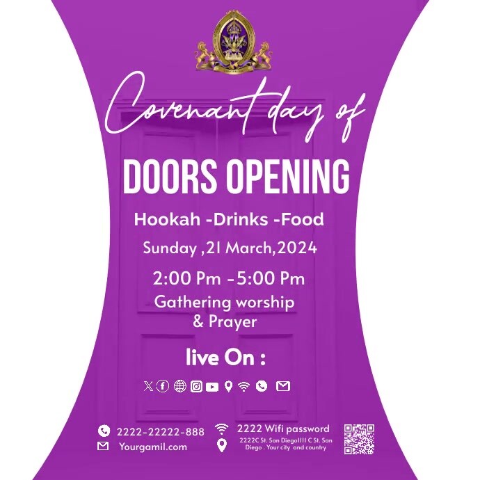 church service Doors Opening flyer Template | PosterMyWall