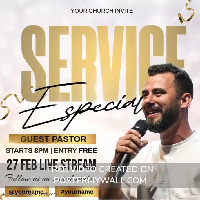 Church service especial Template | PosterMyWall