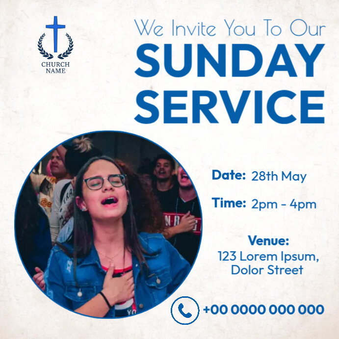 Copy of church service flyer design | PosterMyWall