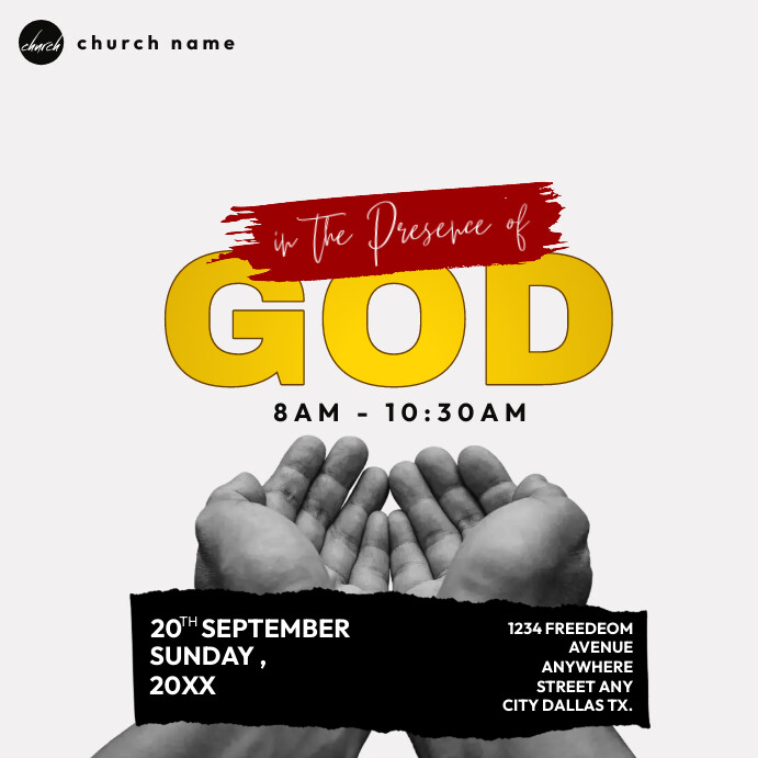 Church service flyer Template | PosterMyWall