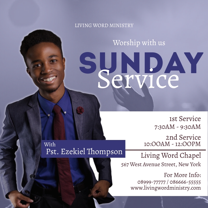 church service flyer Template | PosterMyWall