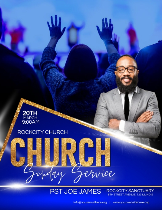 church service flyer Template | PosterMyWall