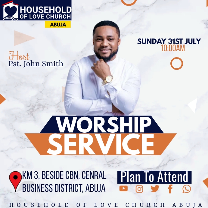 Church Service Flyer Template | PosterMyWall