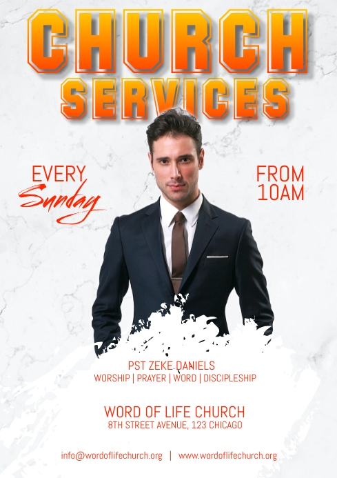 church service flyer Template | PosterMyWall