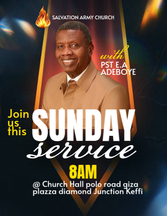 Church service flyer Template | PosterMyWall