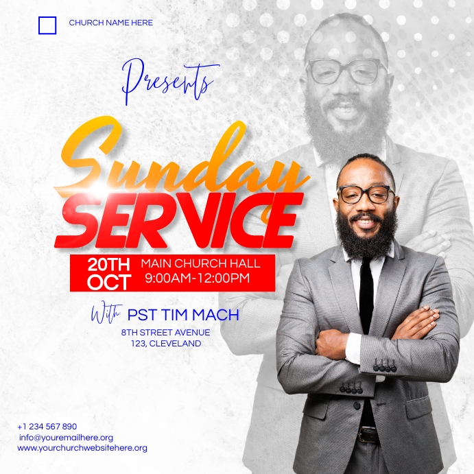 Copy of church service flyer | PosterMyWall