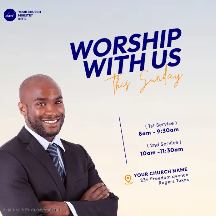 church service flyer Template | PosterMyWall