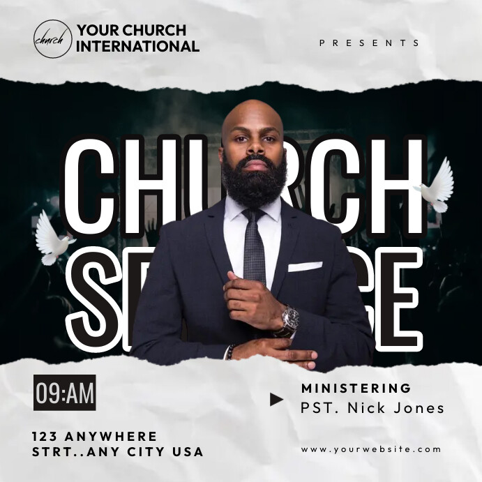 Church service flyer Templat | PosterMyWall