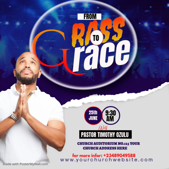 CHURCH SERVICE FLYER Template | PosterMyWall