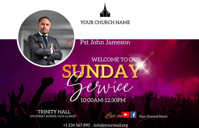 church service flyer Template | PosterMyWall