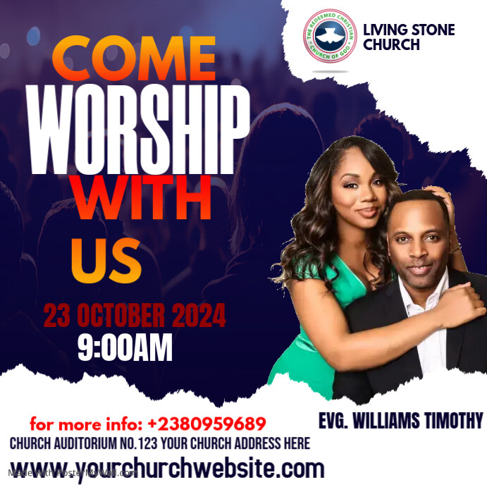 CHURCH SERVICE FLYER Template | PosterMyWall