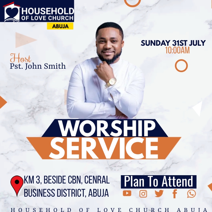 Church Service Flyer Template | PosterMyWall