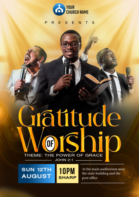 Church Service Flyer Template | PosterMyWall