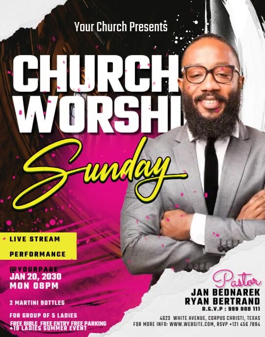 Church Service Flyer Template | PosterMyWall