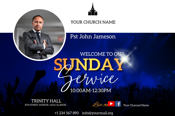 church service flyer Template | PosterMyWall