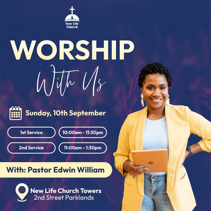 Copy of church service flyer design | PosterMyWall