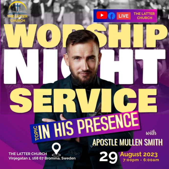 CHURCH SERVICE FLYER Template | PosterMyWall