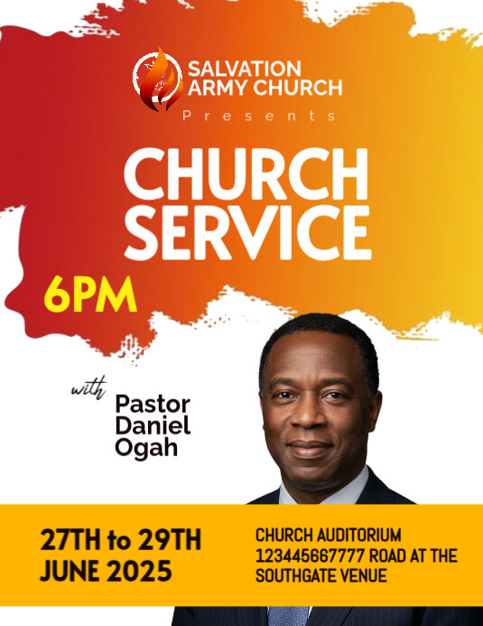 Church service flyer Template | PosterMyWall