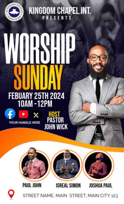 church service flyer Template | PosterMyWall