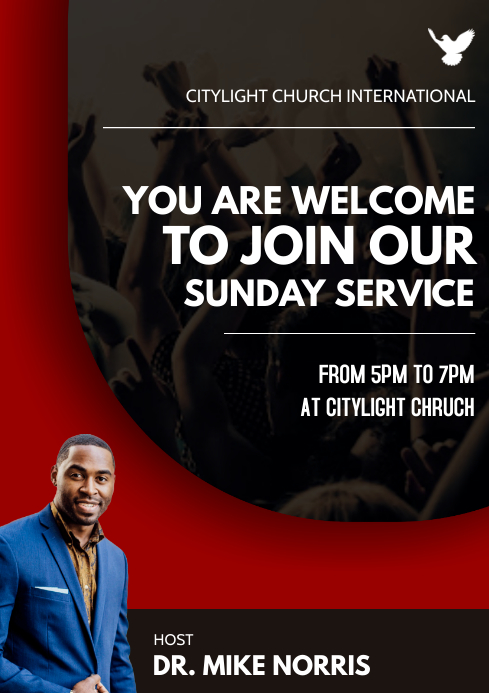 Copy of CHURCH SERVICE FLYER | PosterMyWall
