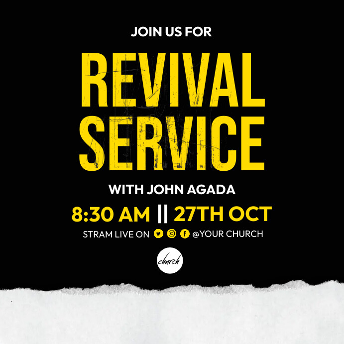Church service flyer Template | PosterMyWall