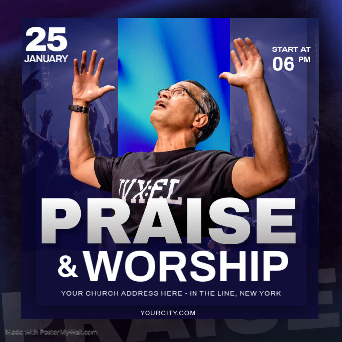 Church service flyer Template | PosterMyWall