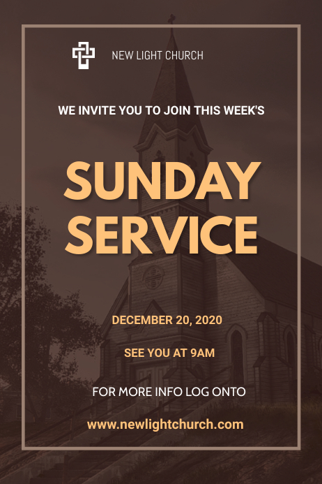 Church Service flyer Template | PosterMyWall