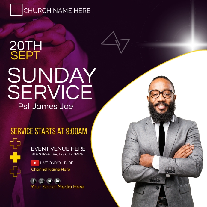 church service flyer Template | PosterMyWall