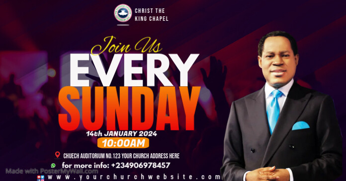 CHURCH SERVICE FLYER Template | PosterMyWall