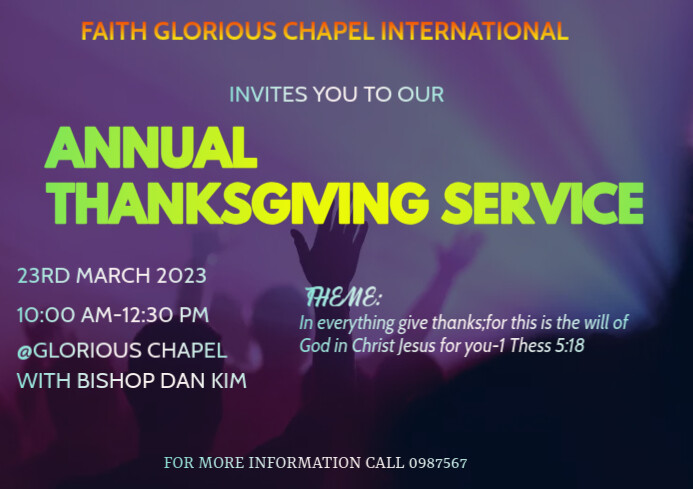 CHURCH SERVICE FLYER TEMPLATE | PosterMyWall
