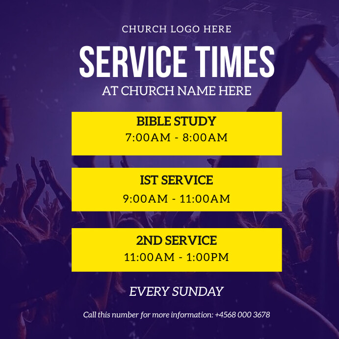 Church service flyer templates | PosterMyWall