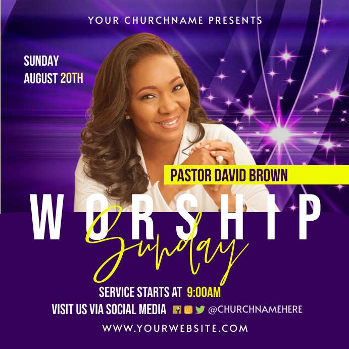 Plantilla de Church service flyer templates | PosterMyWall