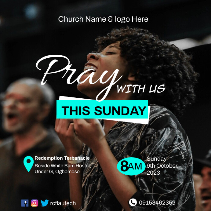 Church service flyer templates | PosterMyWall