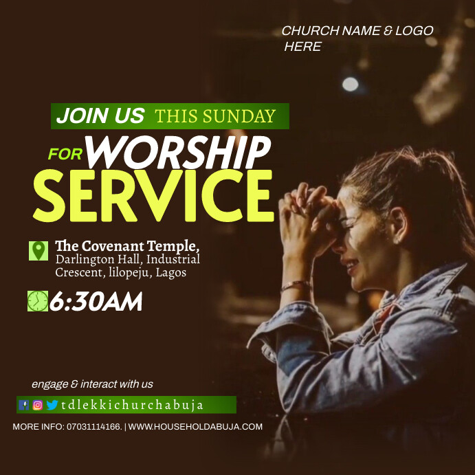 Copy of Church service flyer templates | PosterMyWall