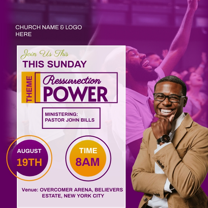 Church service flyer templates | PosterMyWall