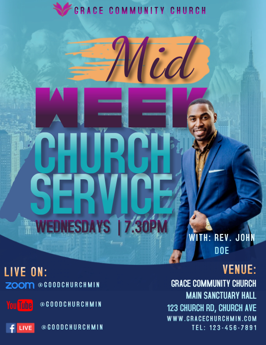 church service flyers Template | PosterMyWall