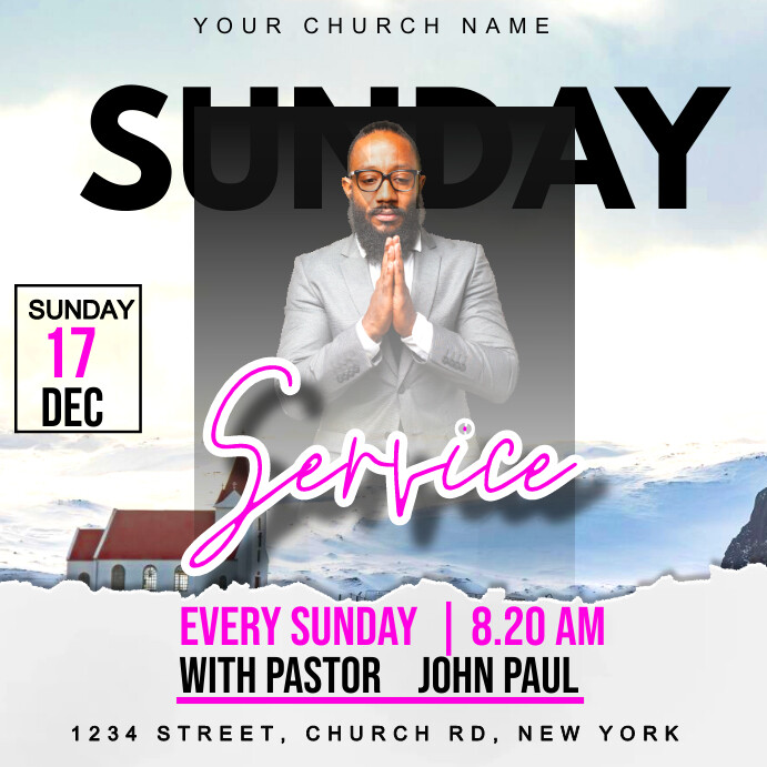 church service instagram post Template | PosterMyWall