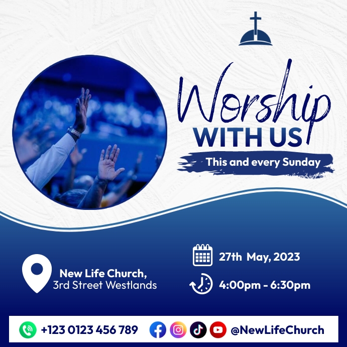 church service invitation Template | PosterMyWall