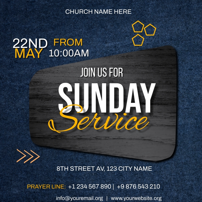 Copy of church service invitation | PosterMyWall